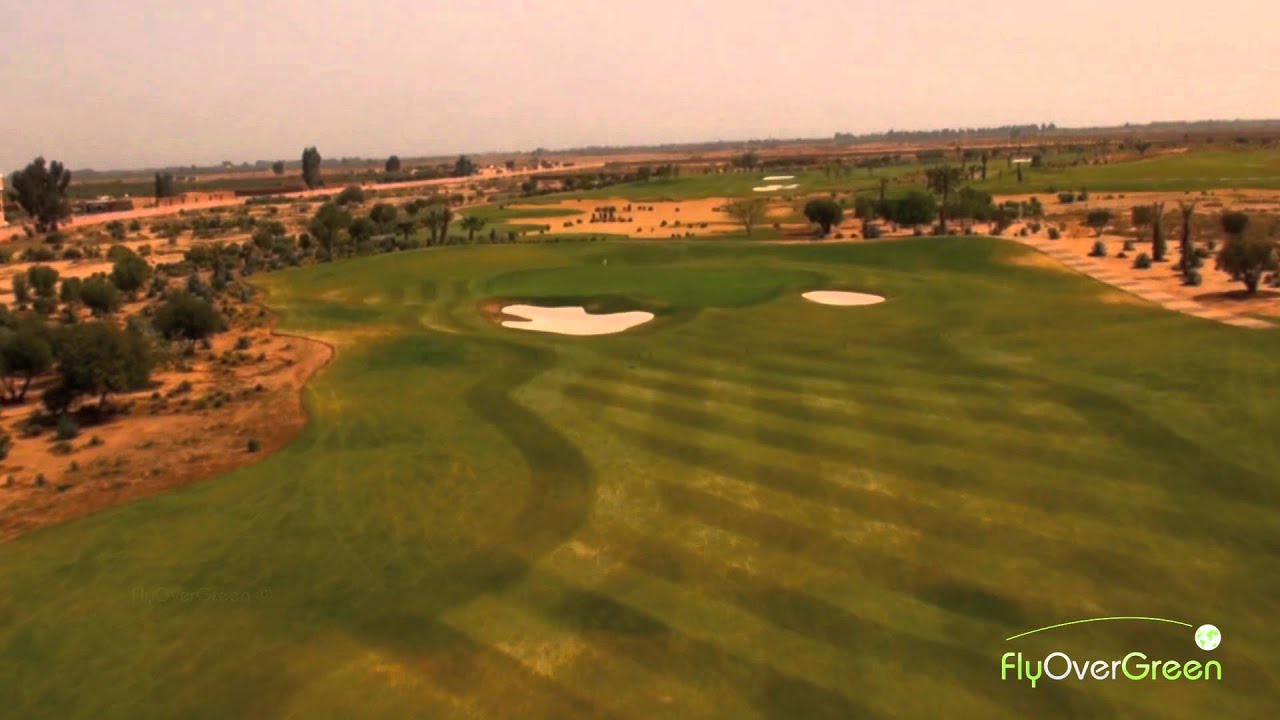 Samanah Golf Club - drone aerial video - 18 Trous - Hole#01 - YouTube
