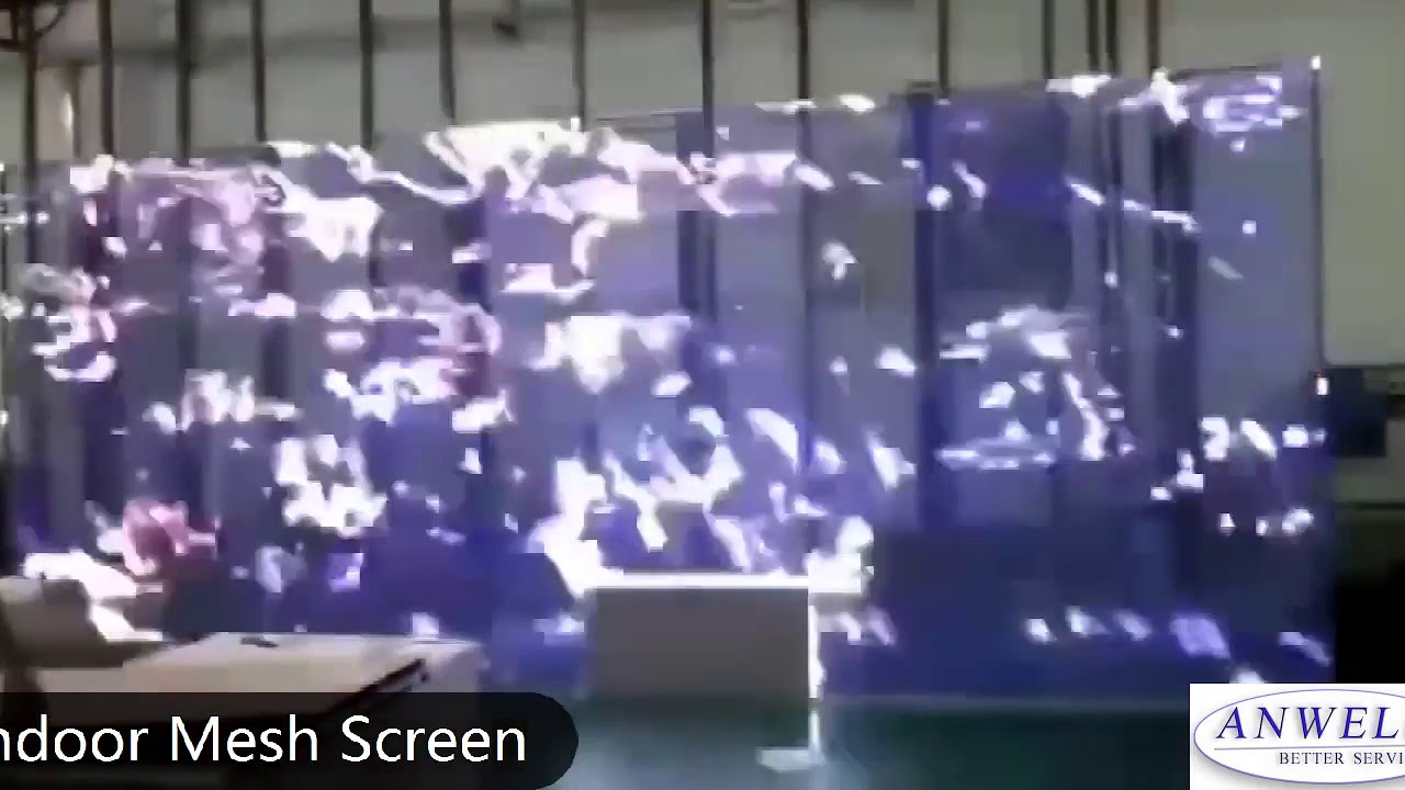 Indoor Mesh LED screen - YouTube