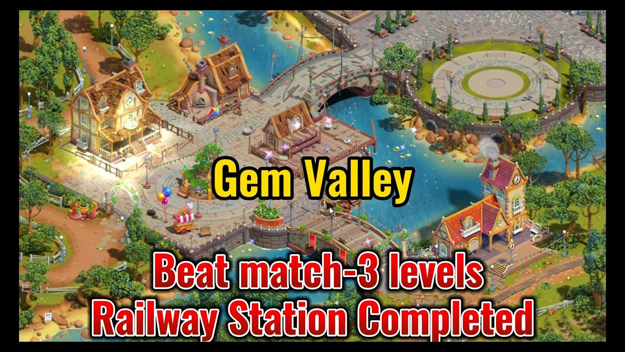 Gem Valley Gameplay - Railway Station Completed | Puzzle Game Progress ...