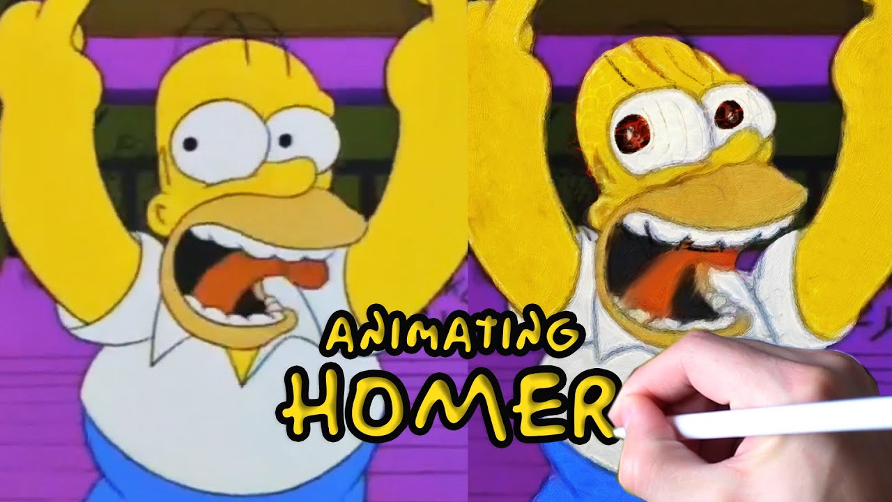 Painting over Homer (Paint Animation) - YouTube