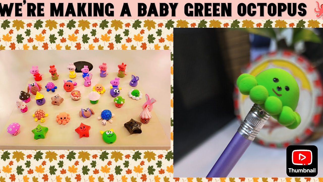 how to make watermelon pencil topper - YouTube