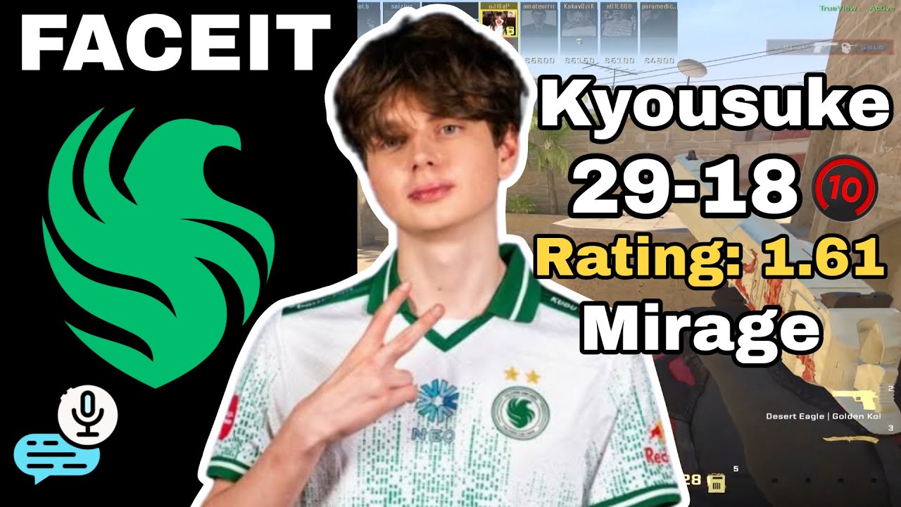 Kyousuke Destroys (29-18) FACEIT lvl 10 | Highlights! FACEIT Kyousuke ...