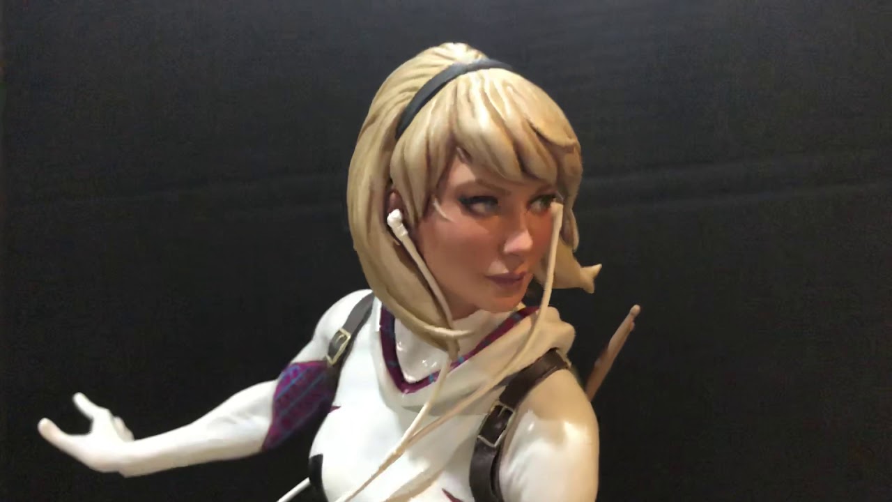 Sideshow Spider Gwen Portrait REPAINT Absolutely SPECTACULAR - YouTube