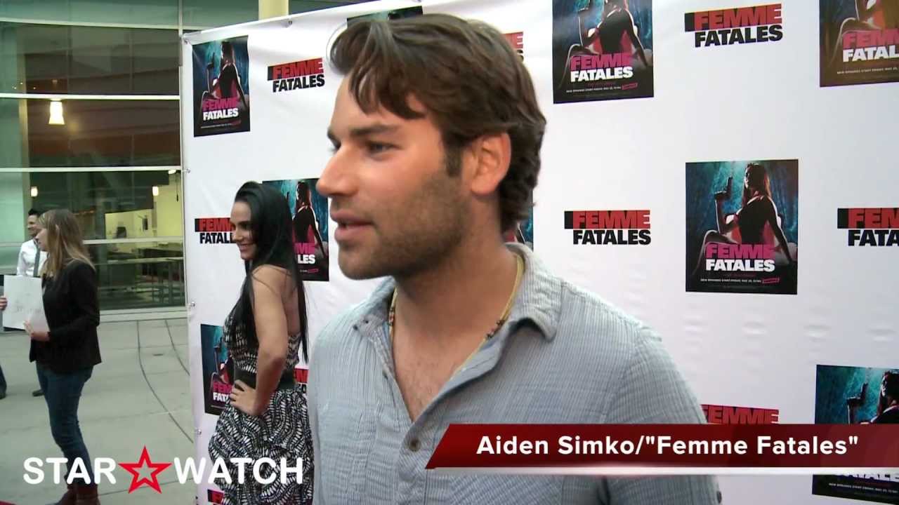 Aiden Simko red carpet interview at "Femme Fatales" season 2 premiere screening - YouTube