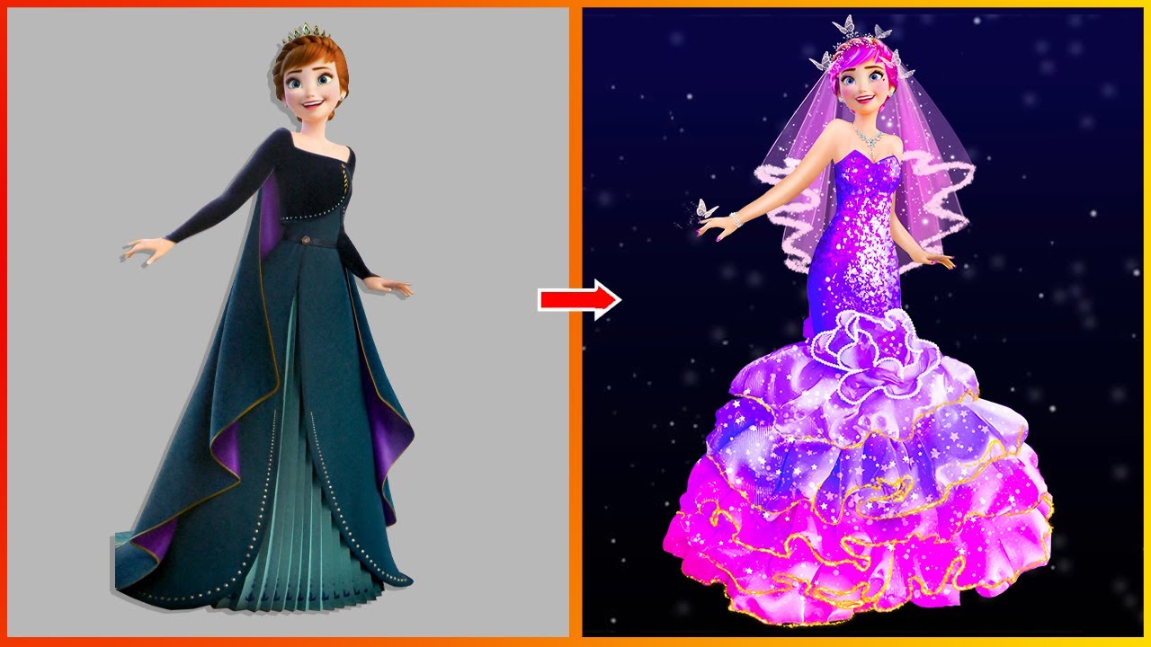 Frozen: Anna Glow Up - Disney Princesses Transformation - YouTube