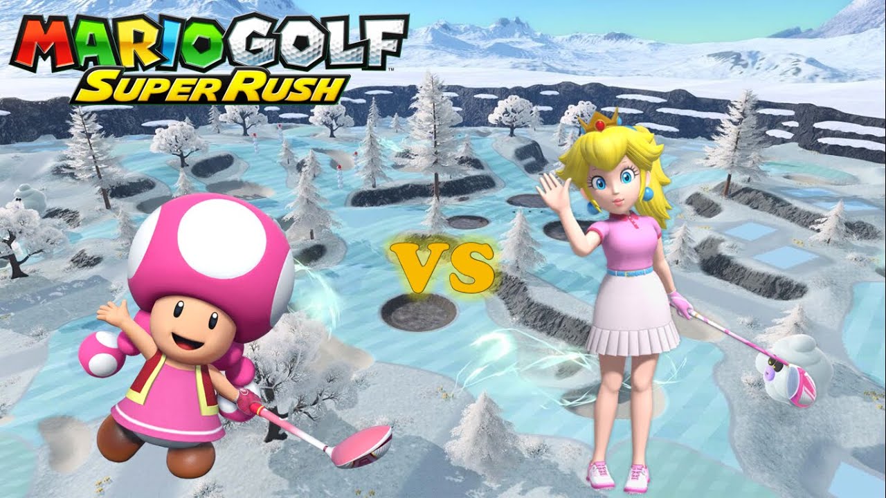 Mario Golf: Super Rush - Toadette vs Peach - Blustery Basin - YouTube