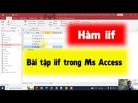 Bài tập về hàm iif trong MS Access - YouTube