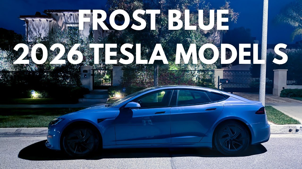 2026 Tesla Model S Frost Blue 🚗 | Full Self Driving at LA| 2026 Tesla ...