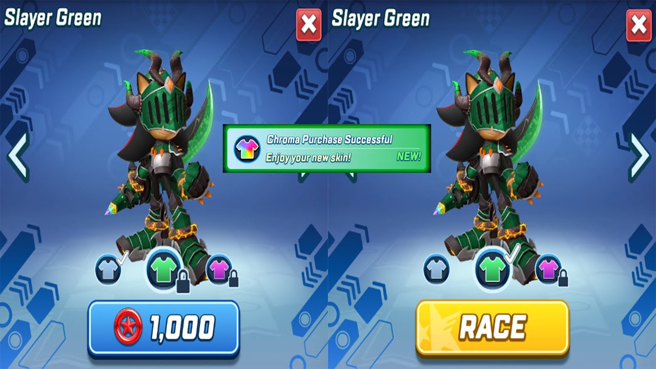Sonic Forces - Slayer Green New Outfit Unlocked Chroma Update 1K RSR ...
