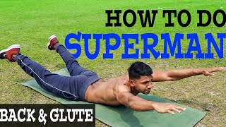 HOW TO DO THE SUPERMAN EXERCISE | HINDI | BT FITNESS #superman #back #glute