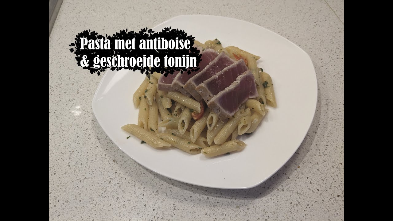 Pasta met antiboise & geschroeide tonijn \\ GCH - YouTube