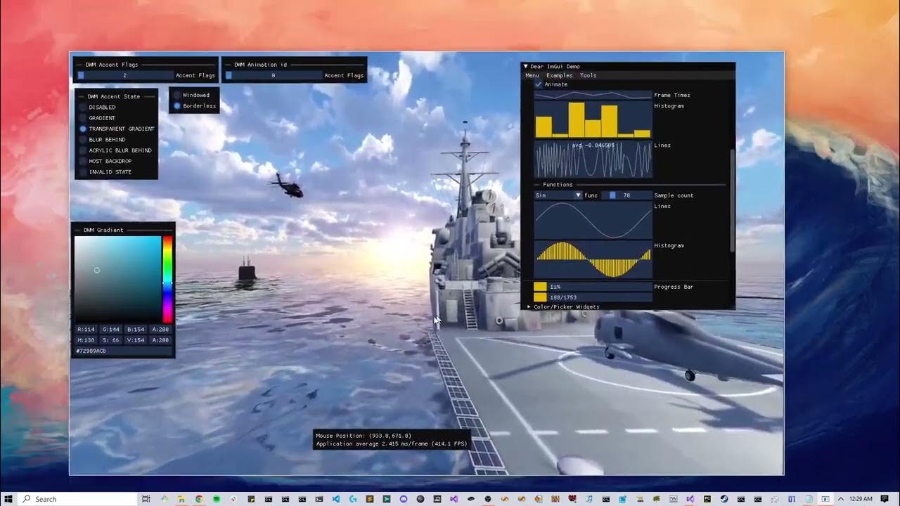 ImGui-Borderless-Win32 Demo - YouTube