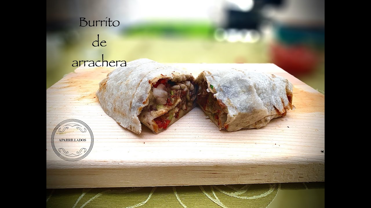 Burrito de arrachera con salsa de cacahuate - YouTube