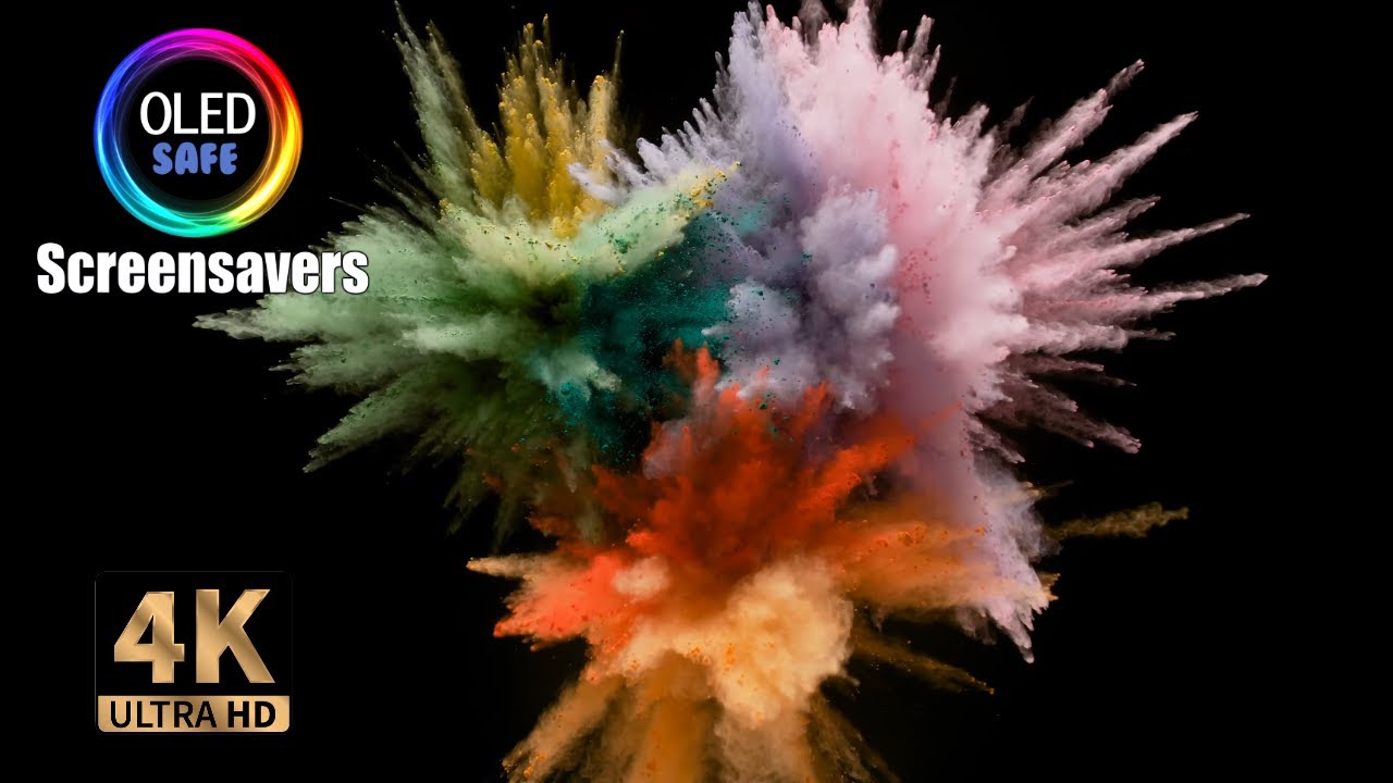 Exploding Colors Screensaver - 10 Hours - 4K - OLED Safe - YouTube