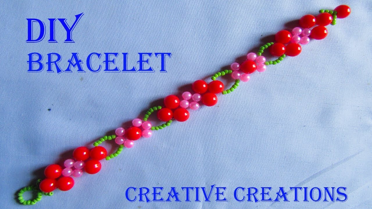 How to make a beautiful Bracelet at home by Creative Creations - YouTube