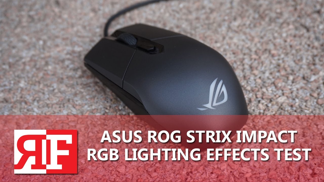 ASUS ROG Strix Impact Mouse Lighting Effects - YouTube