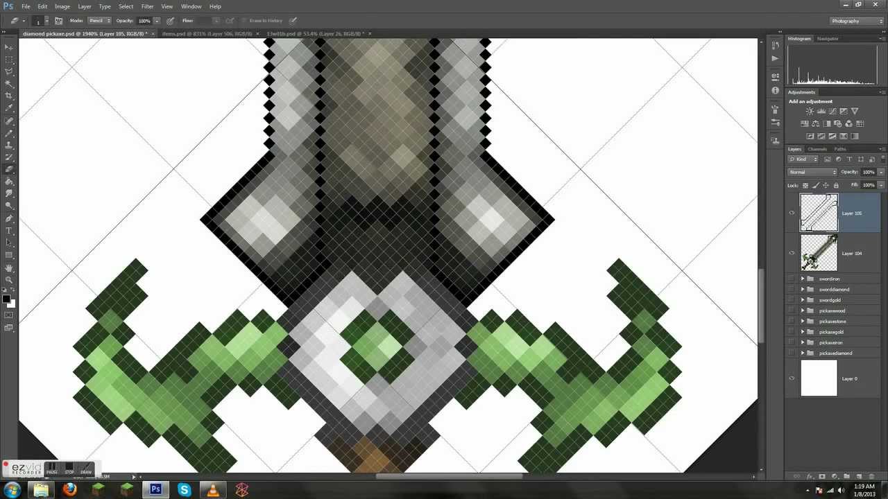 Texturing 128x Stone sword [Timelapse] - YouTube