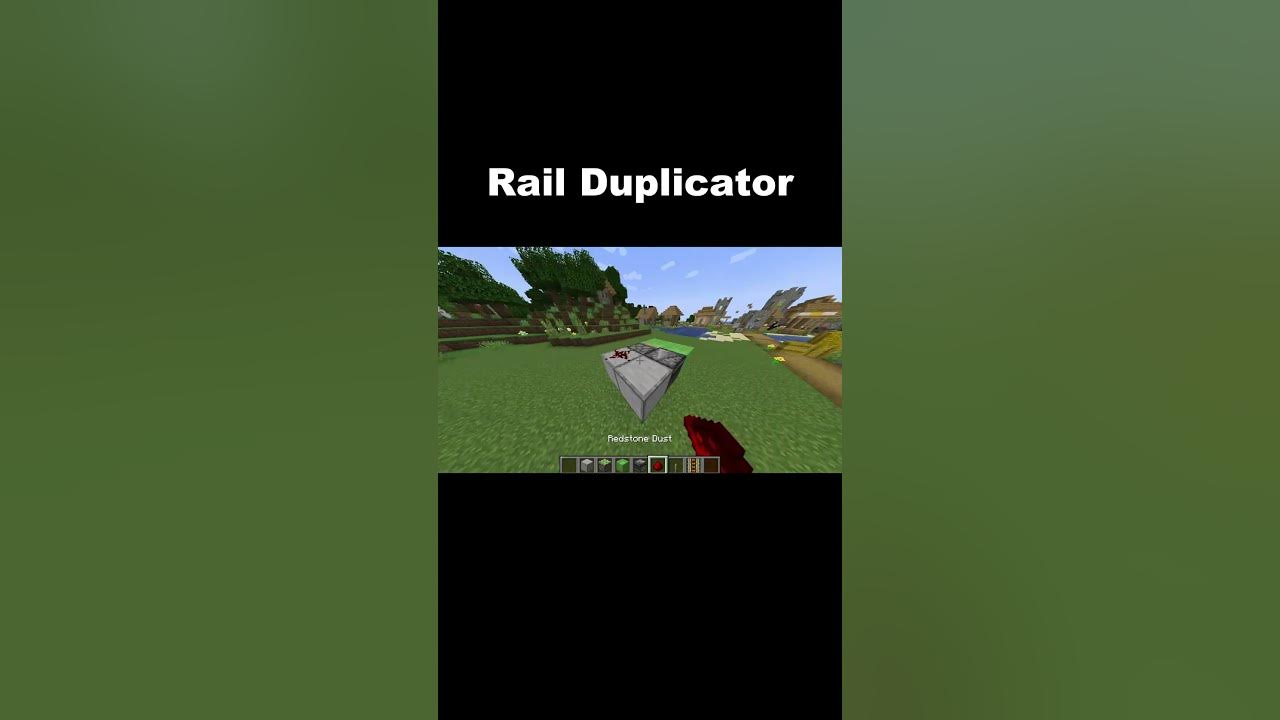rail duplicator in Minecraft #minecraft #minecraftmeme - YouTube