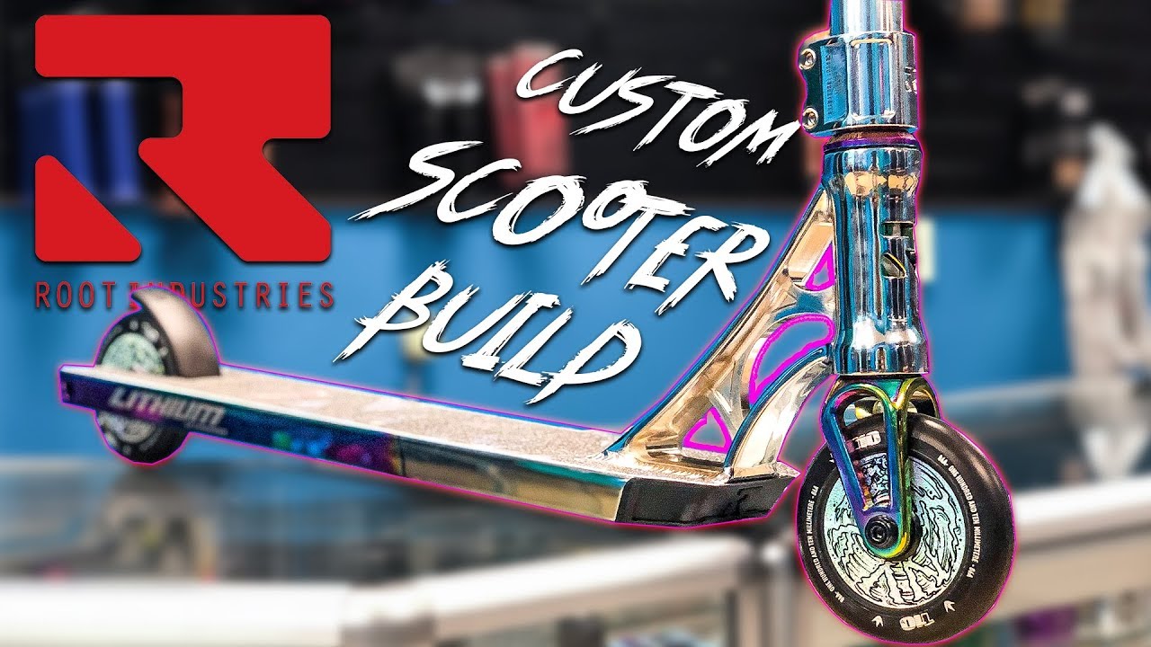Oil Slick Chrome Custom Scooter Build! Root industries / Envy scooters ...