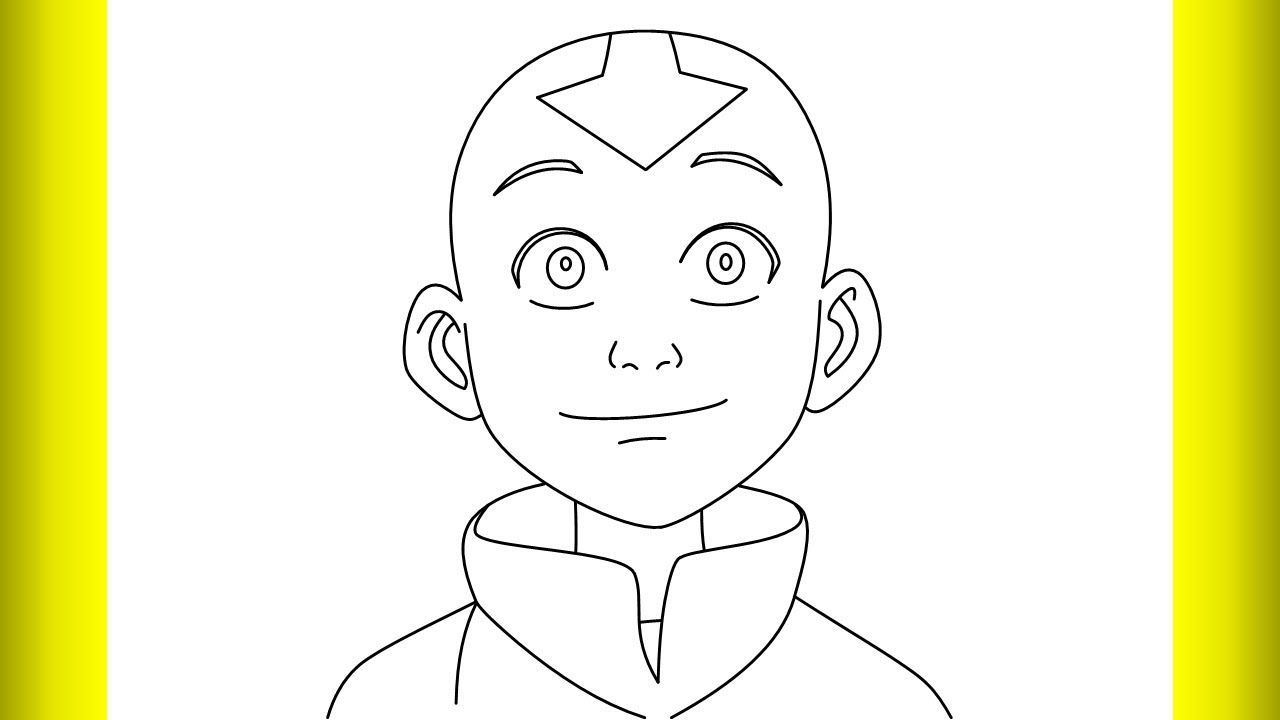 How To Draw Aang Step By Step / Avatar The Last Airbender / Drawing ...