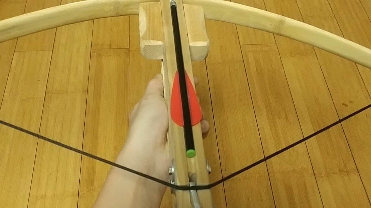 homemade mini crossbow - YouTube