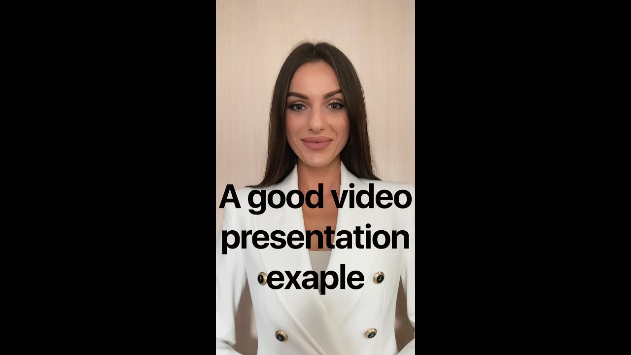 Good video presentation example - YouTube
