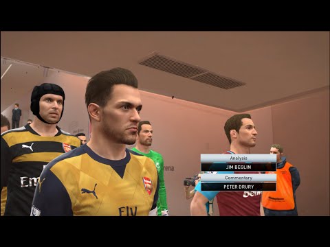 West Ham United VS Arsenal-Pes 2016 Game play/ Premier league ...