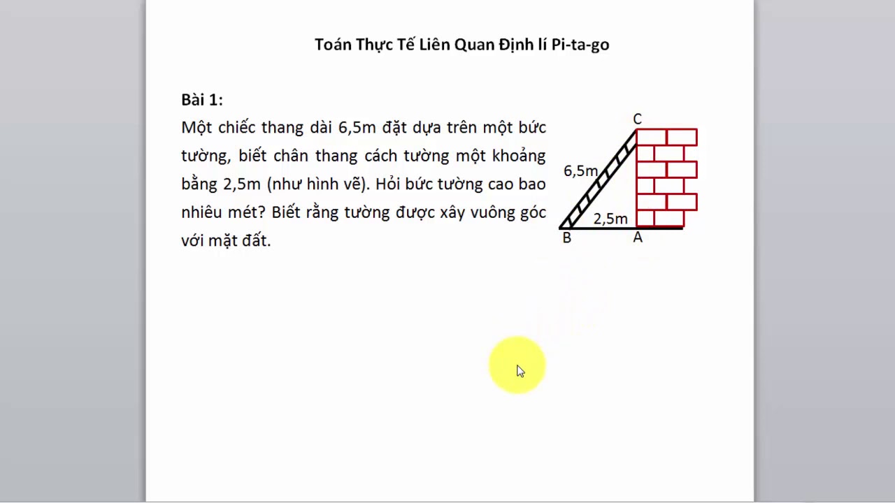 Toán thực tế về Pitago - YouTube