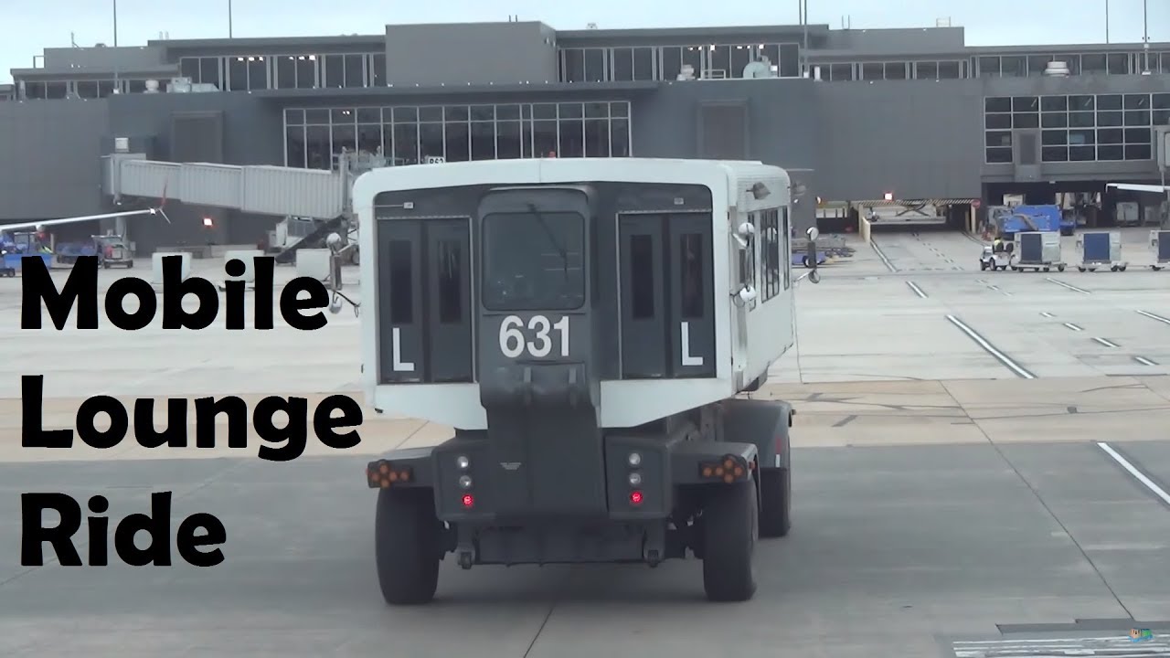 Riding on a Rare Mobile Lounge at Dulles Airport - YouTube