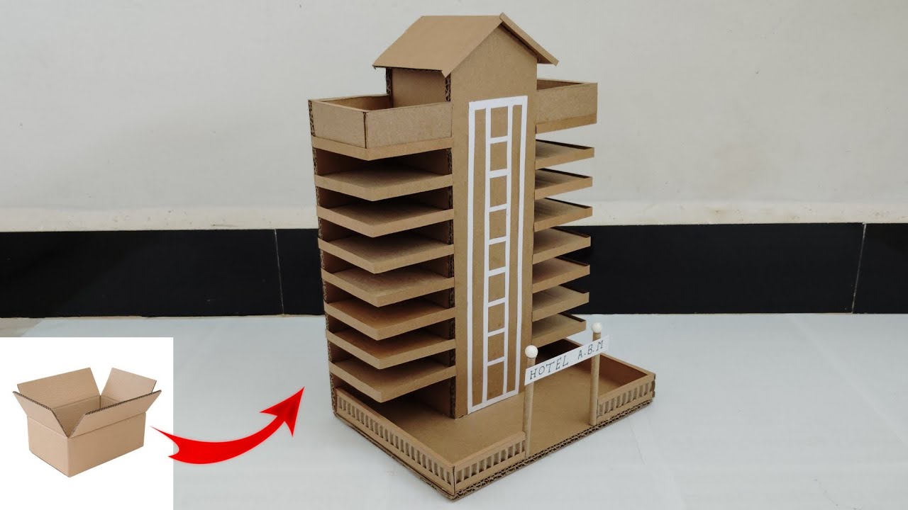 amazing carboard building making|| cardboard house model making||DIY ...