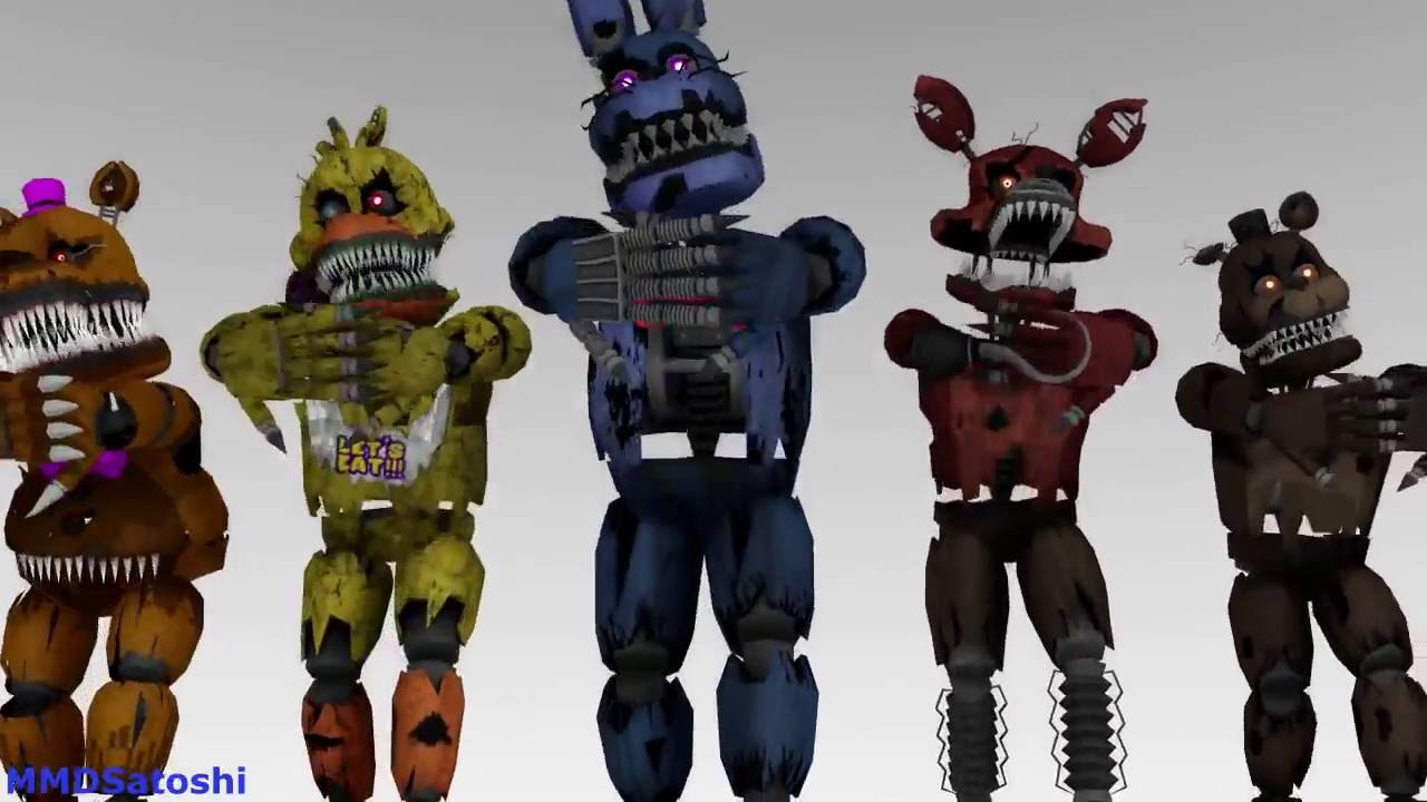 MMD FNAF4 Carry Me Off Test Models - YouTube