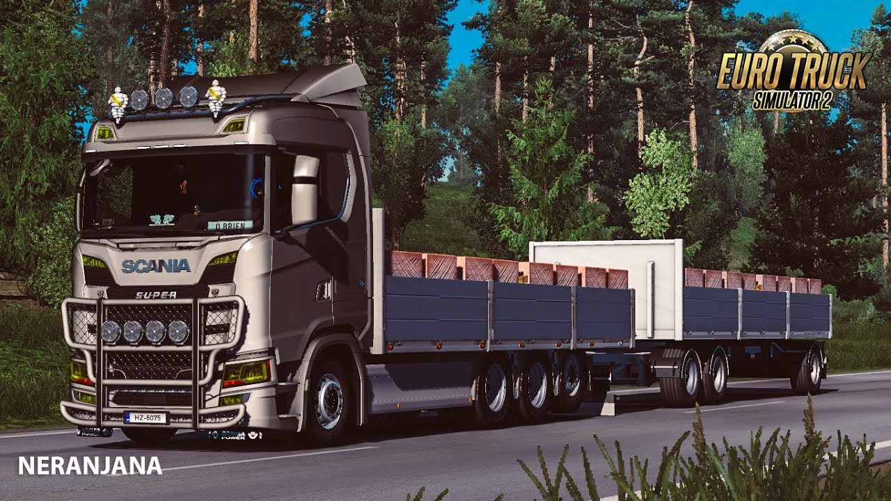 Lunna's Flatbed Addon For Tandem and Ekeri by Kast ETS 2 [1.34] - YouTube