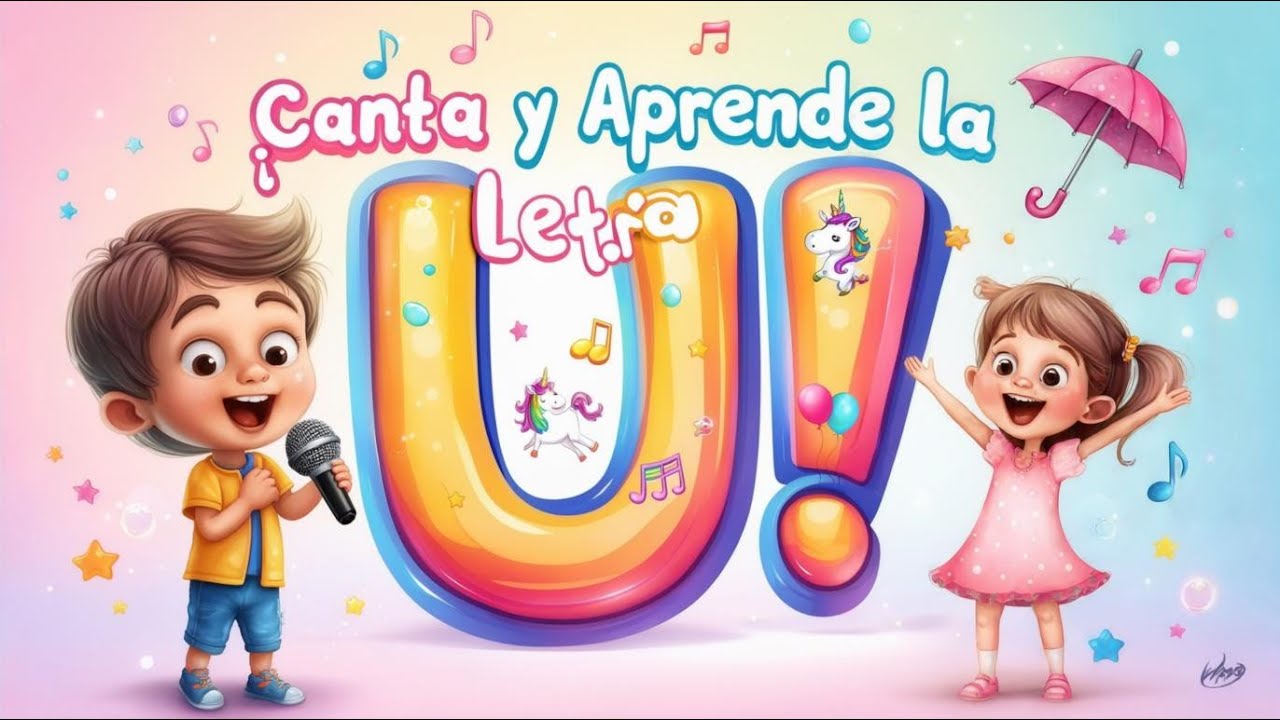"¡Aprende la Letra 'U' Cantando! 🎵🌝🎙️ | Canción Educativa para Niños ...