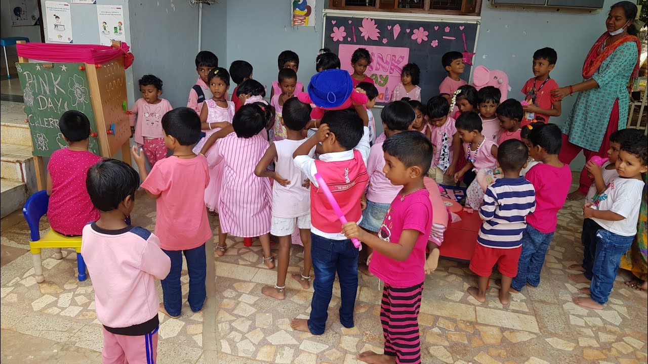 Pink colour day|Pink colour|Kids pink day Celebrations|Sengo Preschool ...