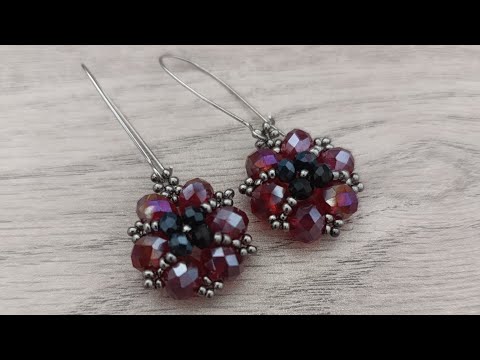 Kristal Boncuk Küpe Yapımı | Handmade Crystal Beaded Earrings Tutorial