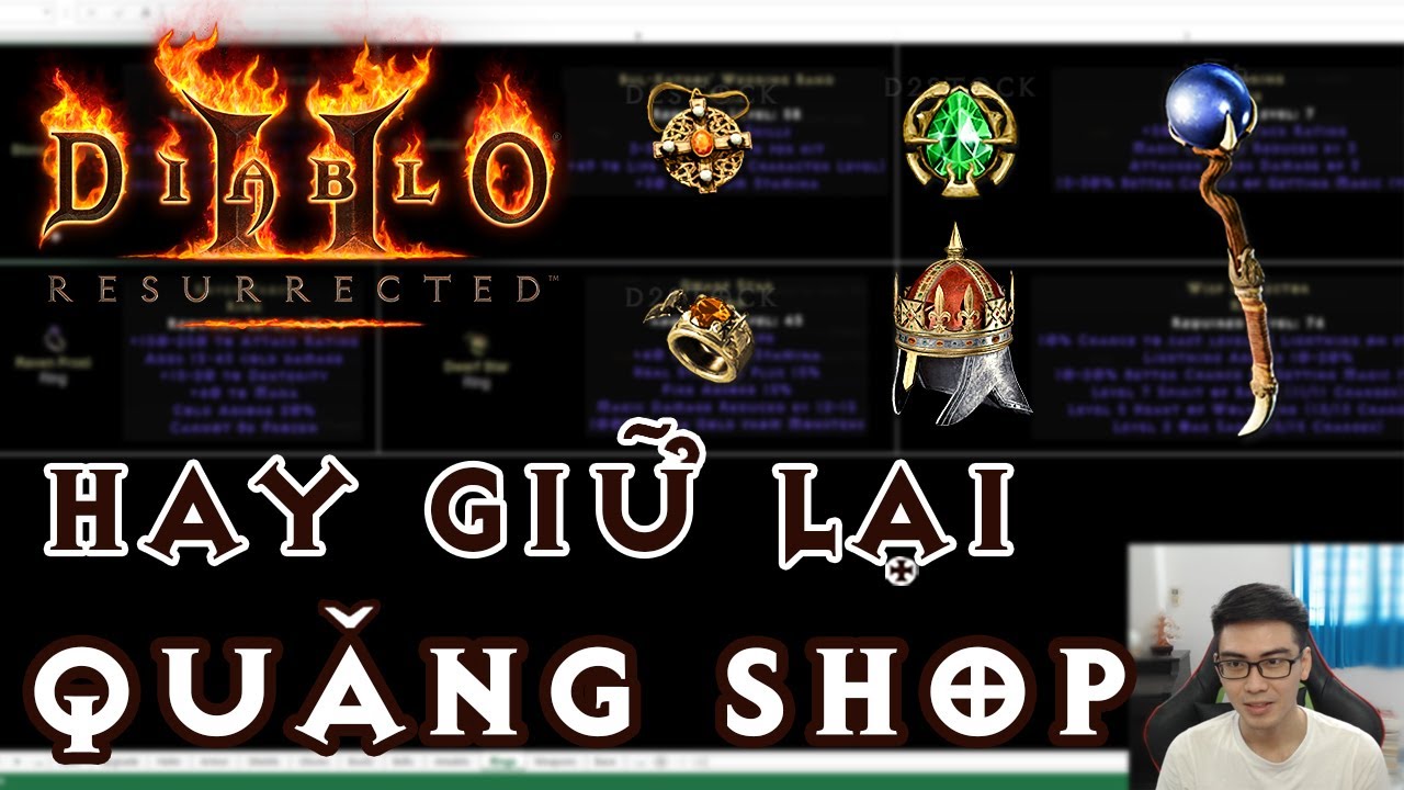 Diablo II Resurrected | Quăng Shop Hay Giữ Lại - Jewel và Đồ Unique ...