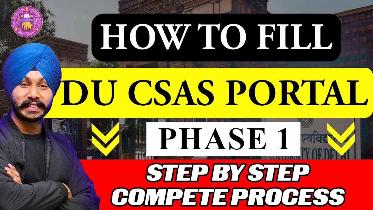 How to fill DU CSAS Portal 2025 Phase 1 | Step by Step Complete Process ...