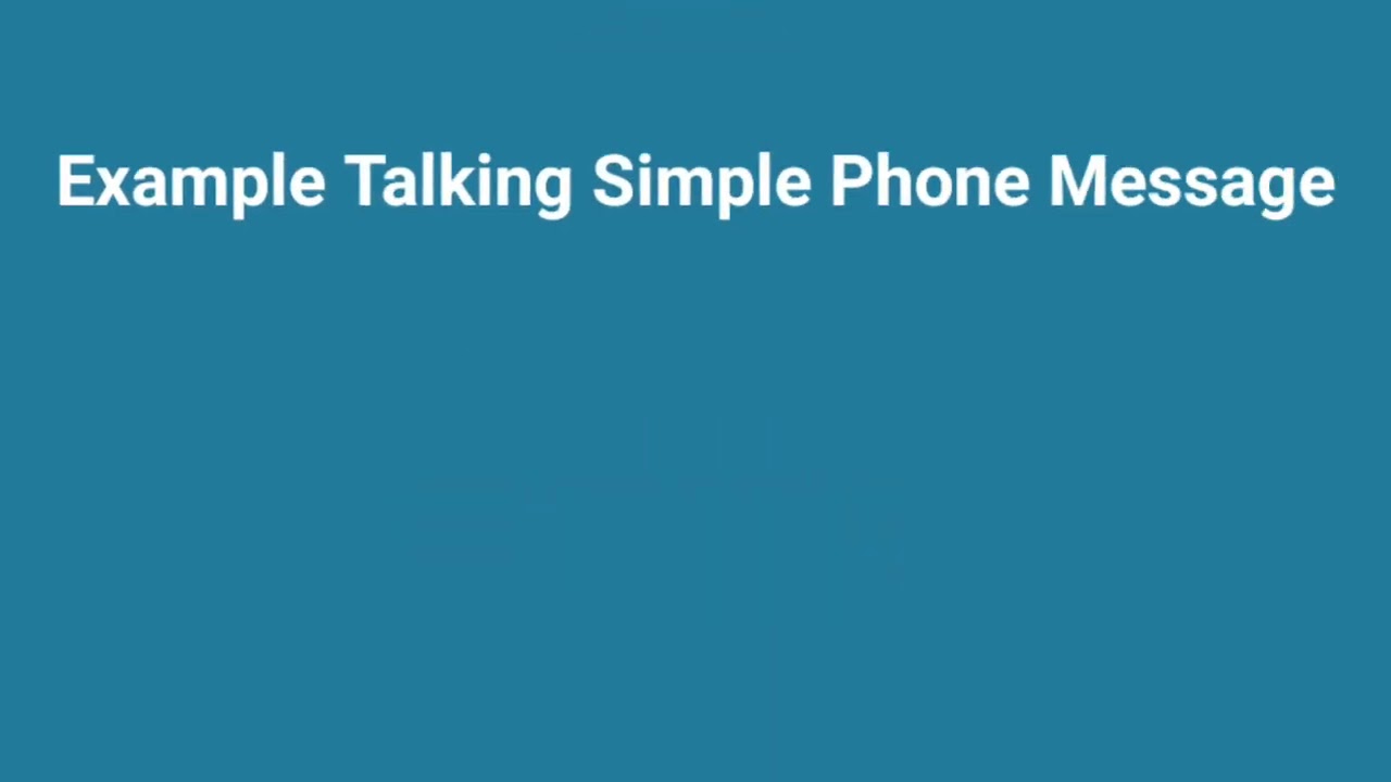 Example taking simple phone message : leave message new telephone ...