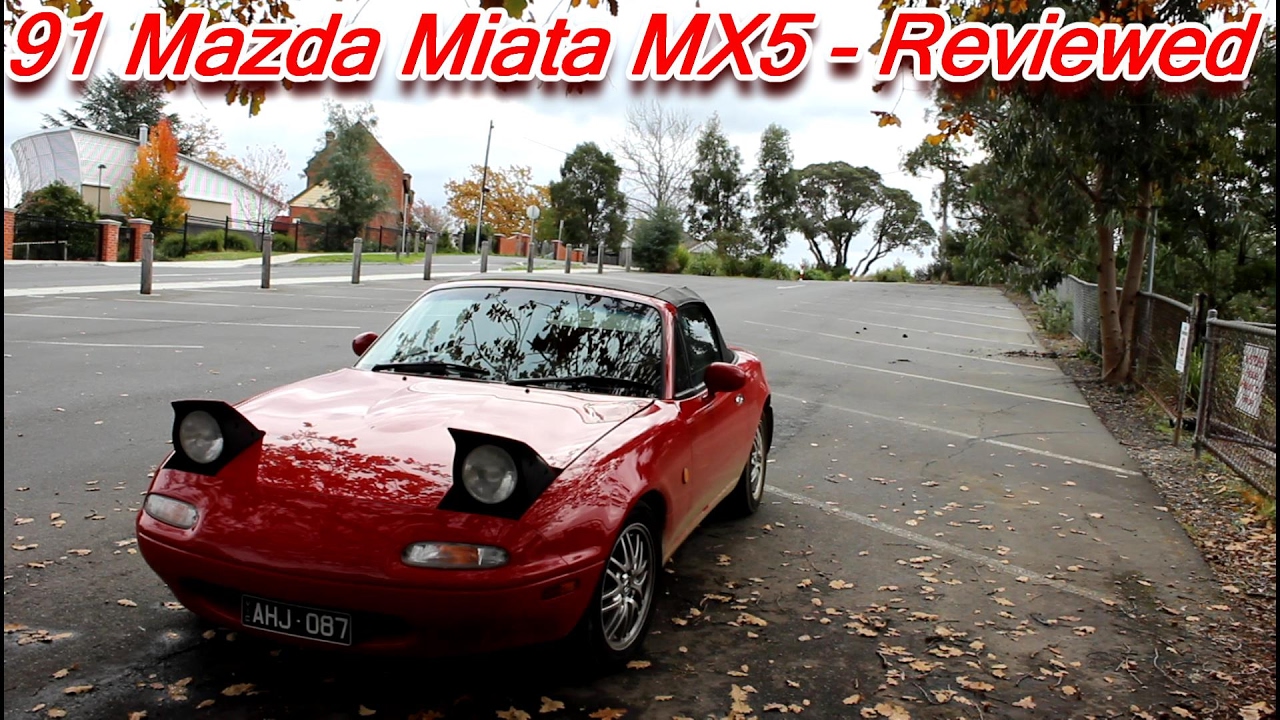 Mazda Miata MX5 NA review 1991 1.6 litre 4 Cyl NA6 - YouTube