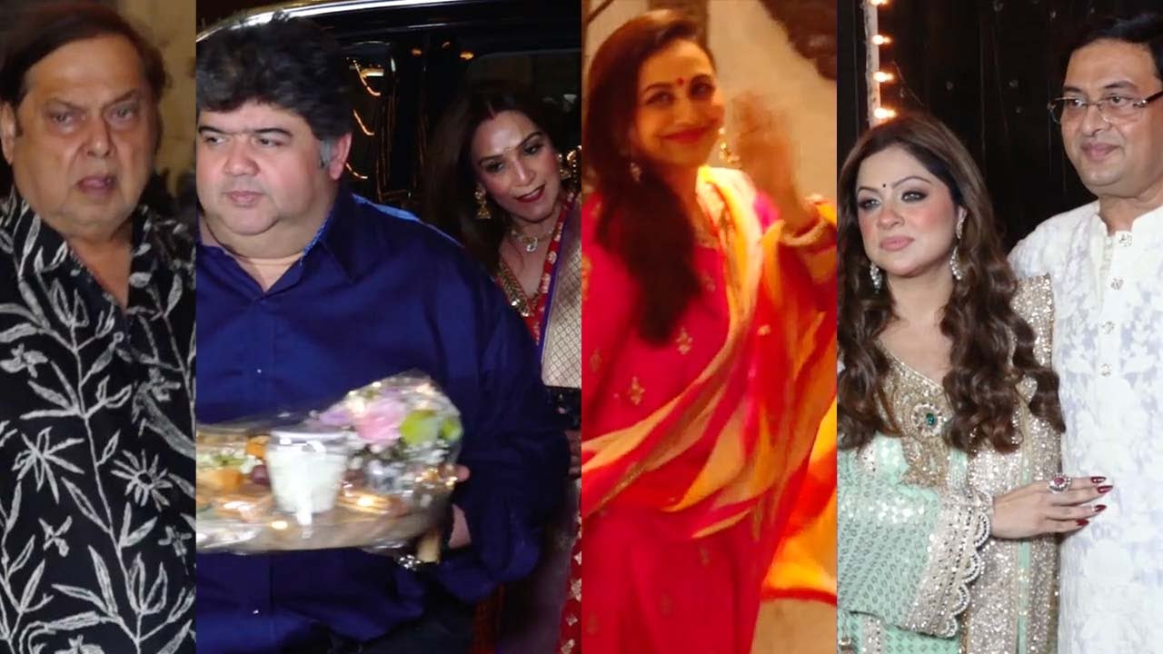 Rani Mukherjee, David Dhawan and others at Anil Kapoor's house for ...