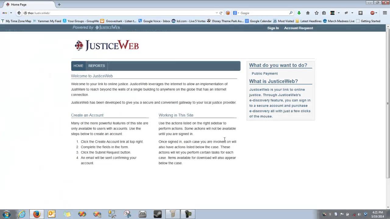 JusticeWeb ePayments - YouTube