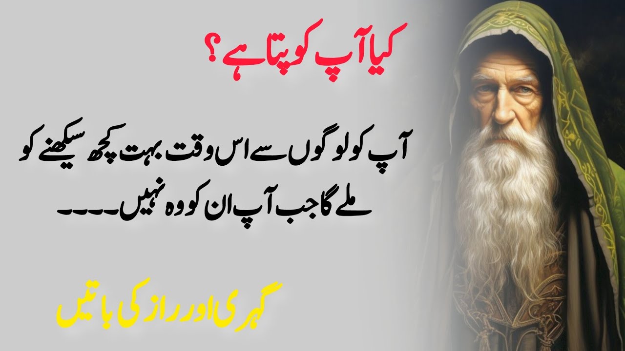 Top best aqal e zareen _urdu deep meaning lines_islamic Urdu quotes ...