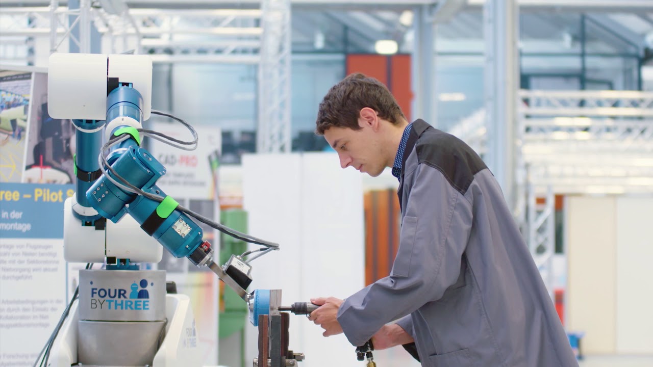FourByThree Robot assisted collaborative riveting scenario - YouTube