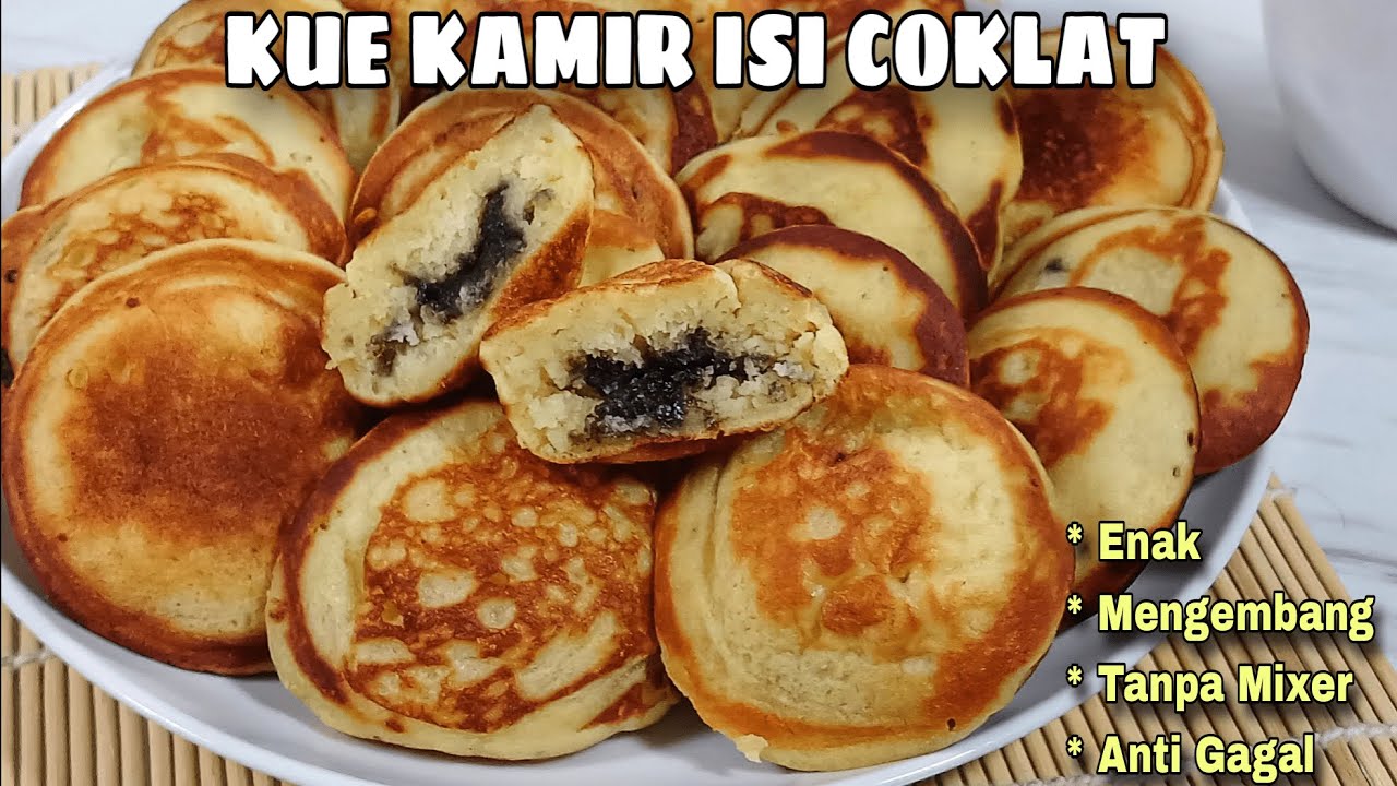 RESEP MEMBUAT KUE KAMIR|| KUE KAMIR ISI COKLAT TANPA MIXER-ENAK-LEMBUT ...