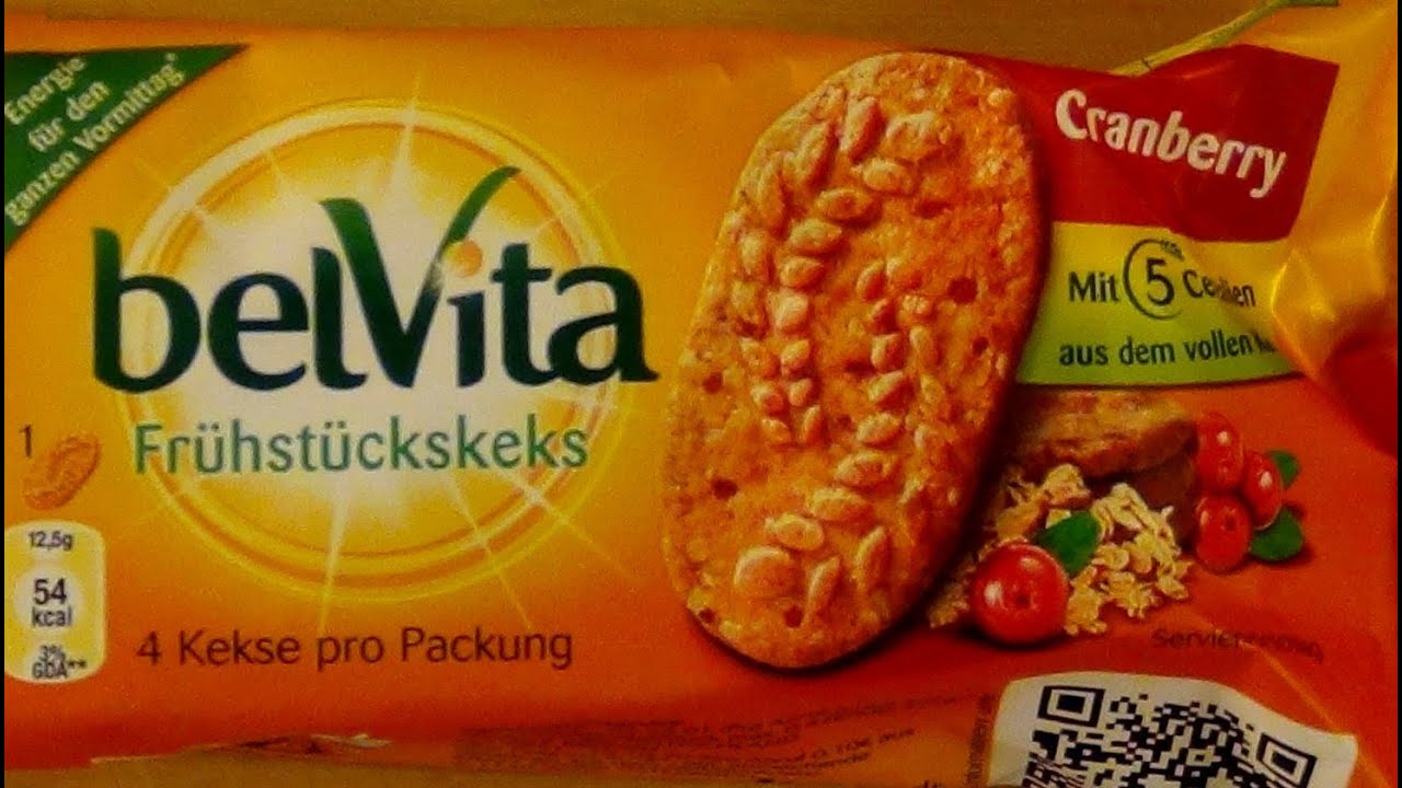 belVita Frühstückskeks Cranberry [breakfast cookie] - YouTube