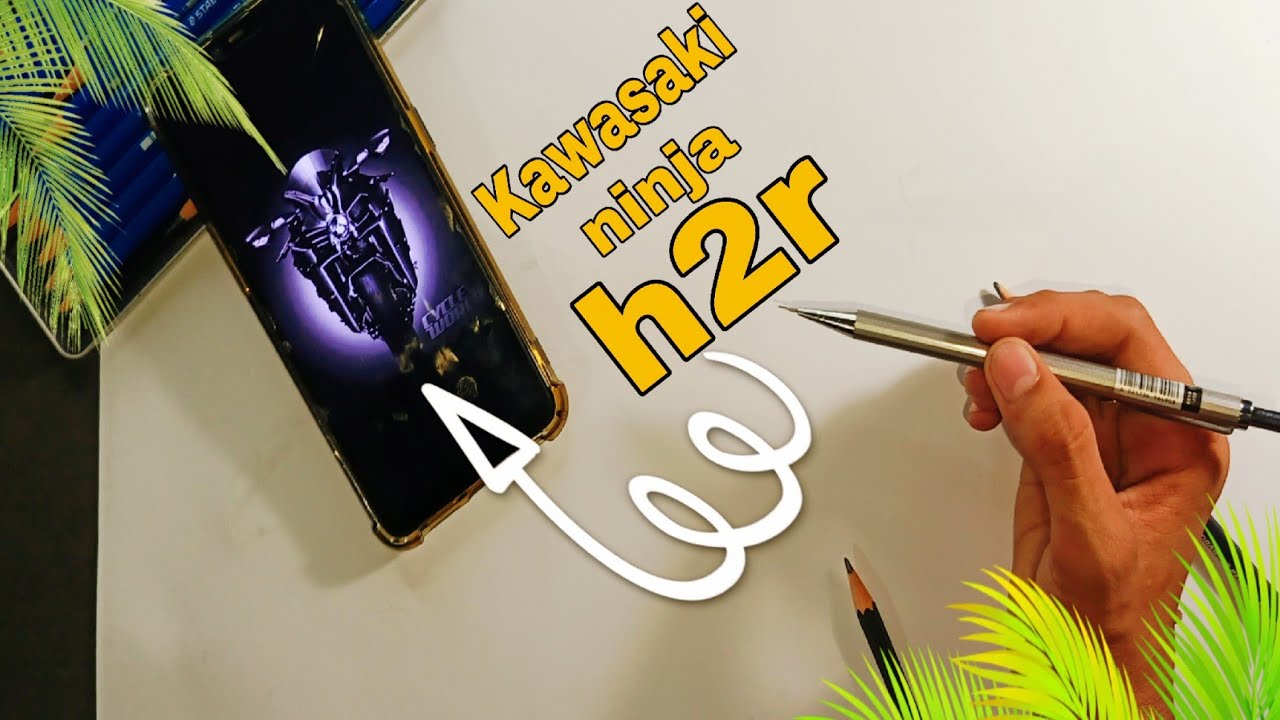 how to draw a sketch of Kawasaki ninja h2r 💥💥💥 easy tutorial for ...