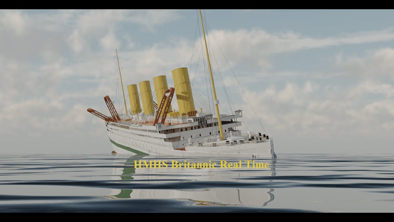 HMHS Britannic Real Time Sinking - YouTube