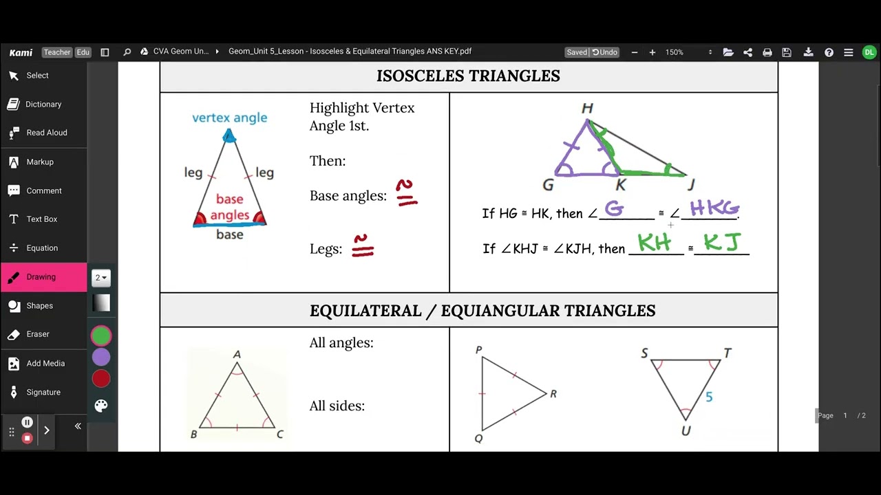 Geom_Unit 4_Video Lesson - Isosceles & Equilateral Triangles - YouTube