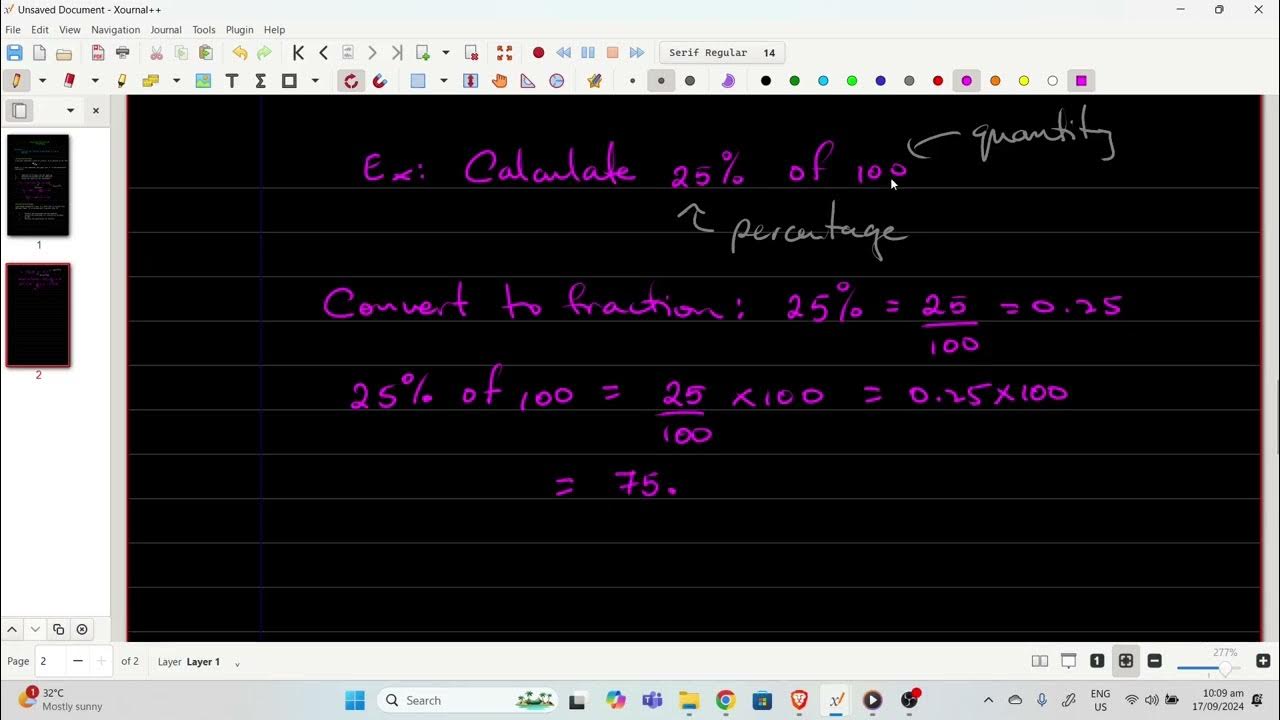 CSEC Mathematics: Lesson 013 - Calculating Fractions and Percentages ...