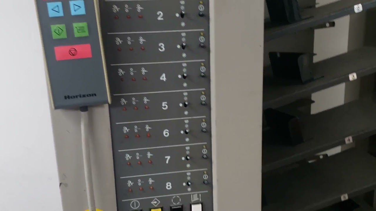 HORIZON MC 8a, 2 -8 STATION AIR COLLATOR, STITCHER & FOLDER , TRIMMER ...